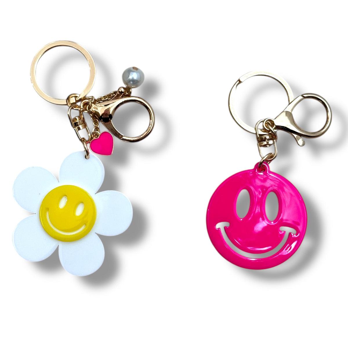 Smiley Face/Heart Colorful Key Chains – Accessorize Me