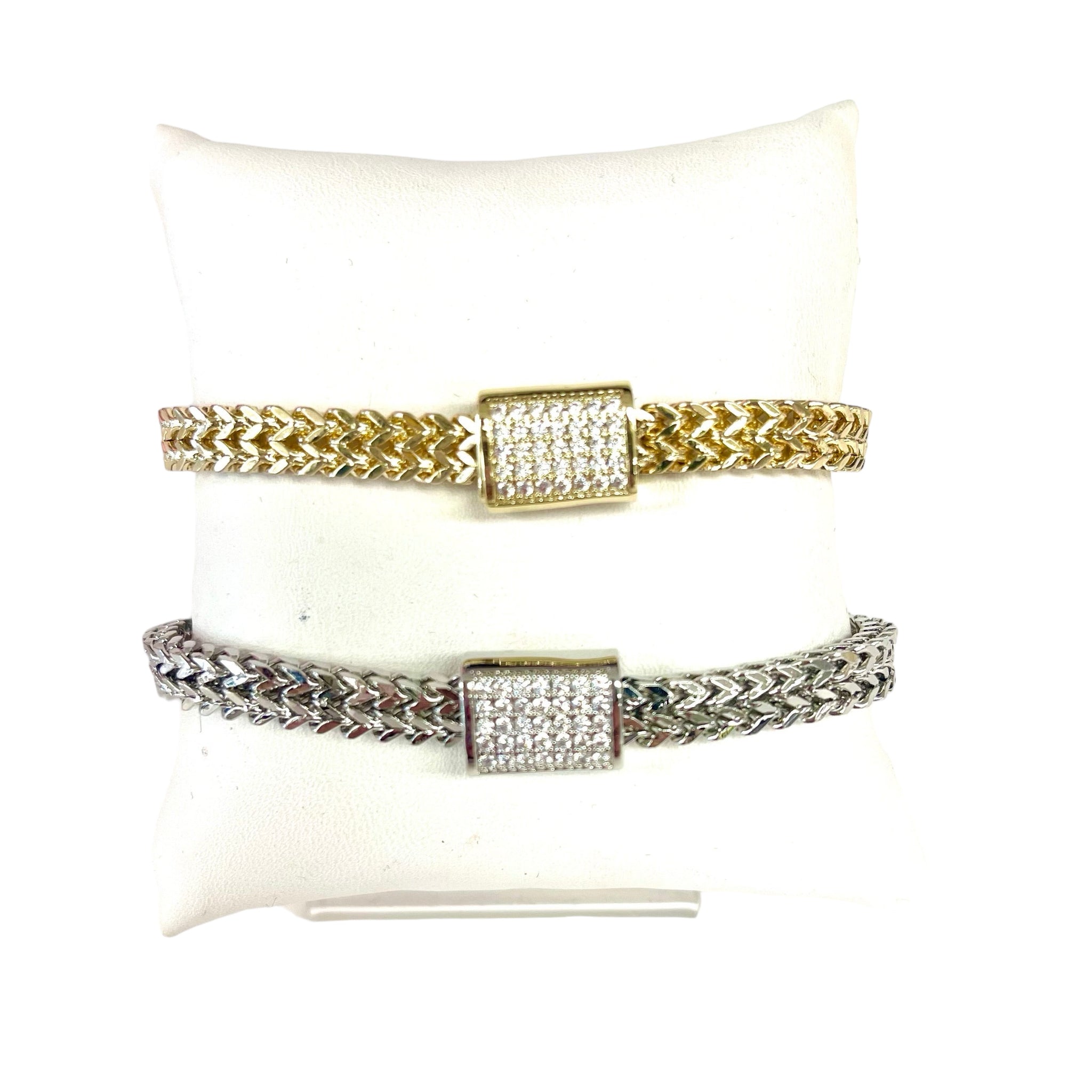 Herringbone Pave Magnetic Lock Bracelet – Accessorize Me